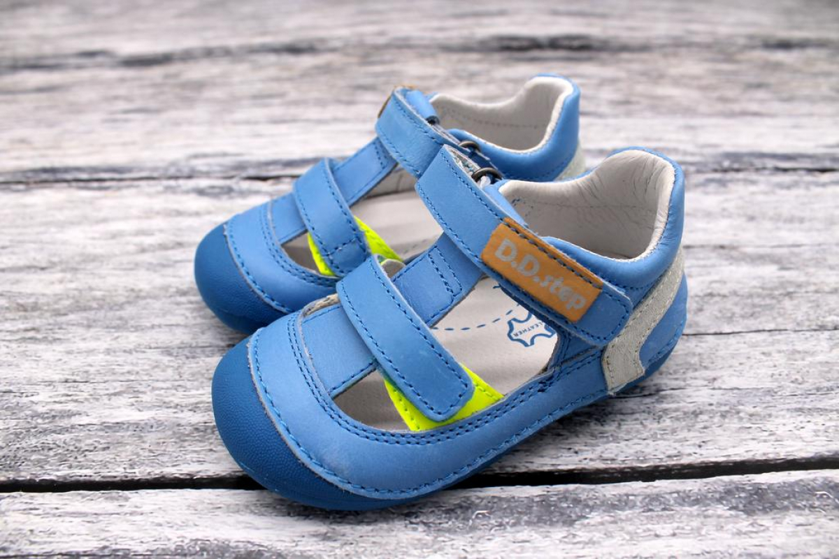 DD STEP - letní boty, sandále 015, SKY BLUE | BotkyDětem.cz