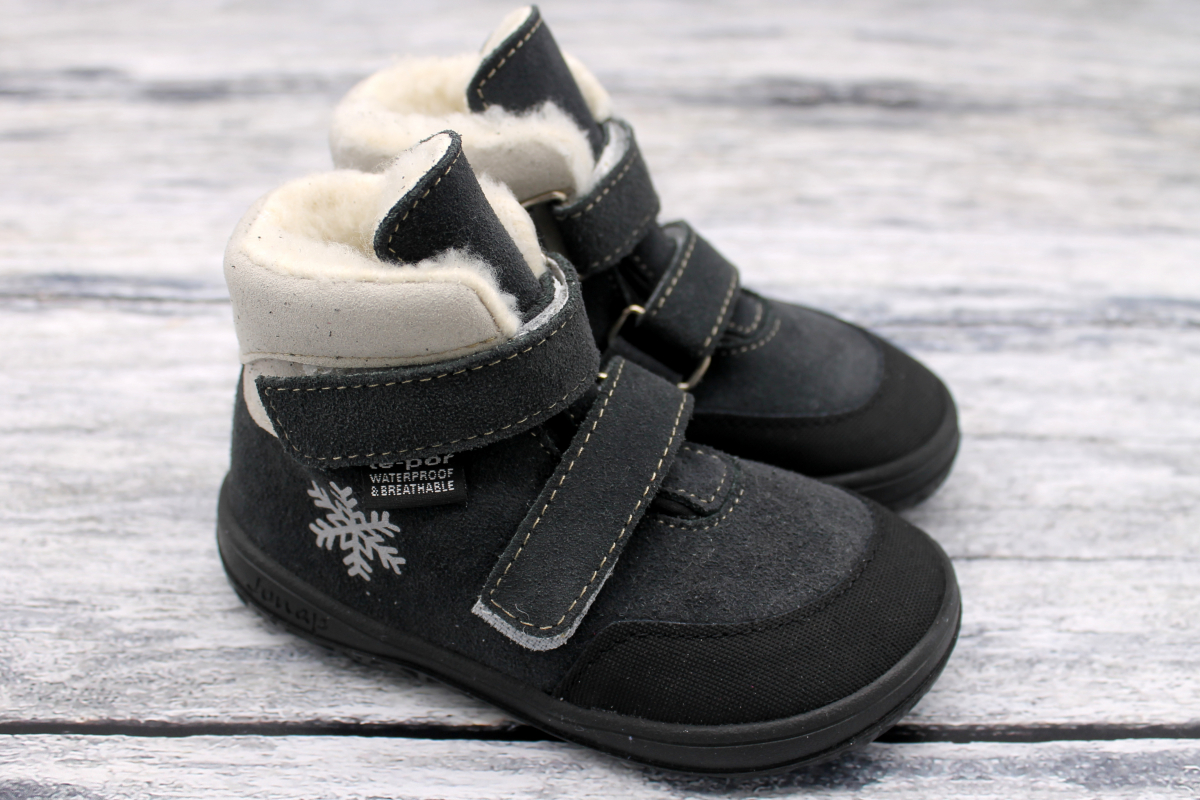 JONAP - kožené zimní boty s membránou JERRY ŠEDÁ VLOČKA | BotkyDětem.cz