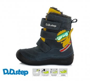 DD STEP - zimní boty 023, ROYAL BLUE (kluk) | BotkyDětem.cz